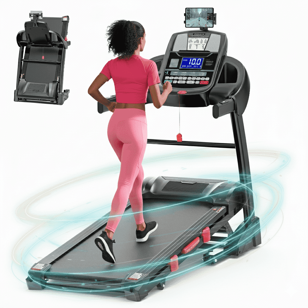 4.75 HP Treadmill with Auto Incline, Running Treadmills for Home ...