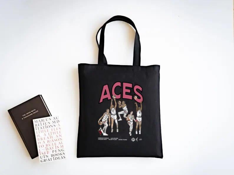WNBA Aces Tote Bag Playa Society Basketball Team Fan Graphic - Walmart.com