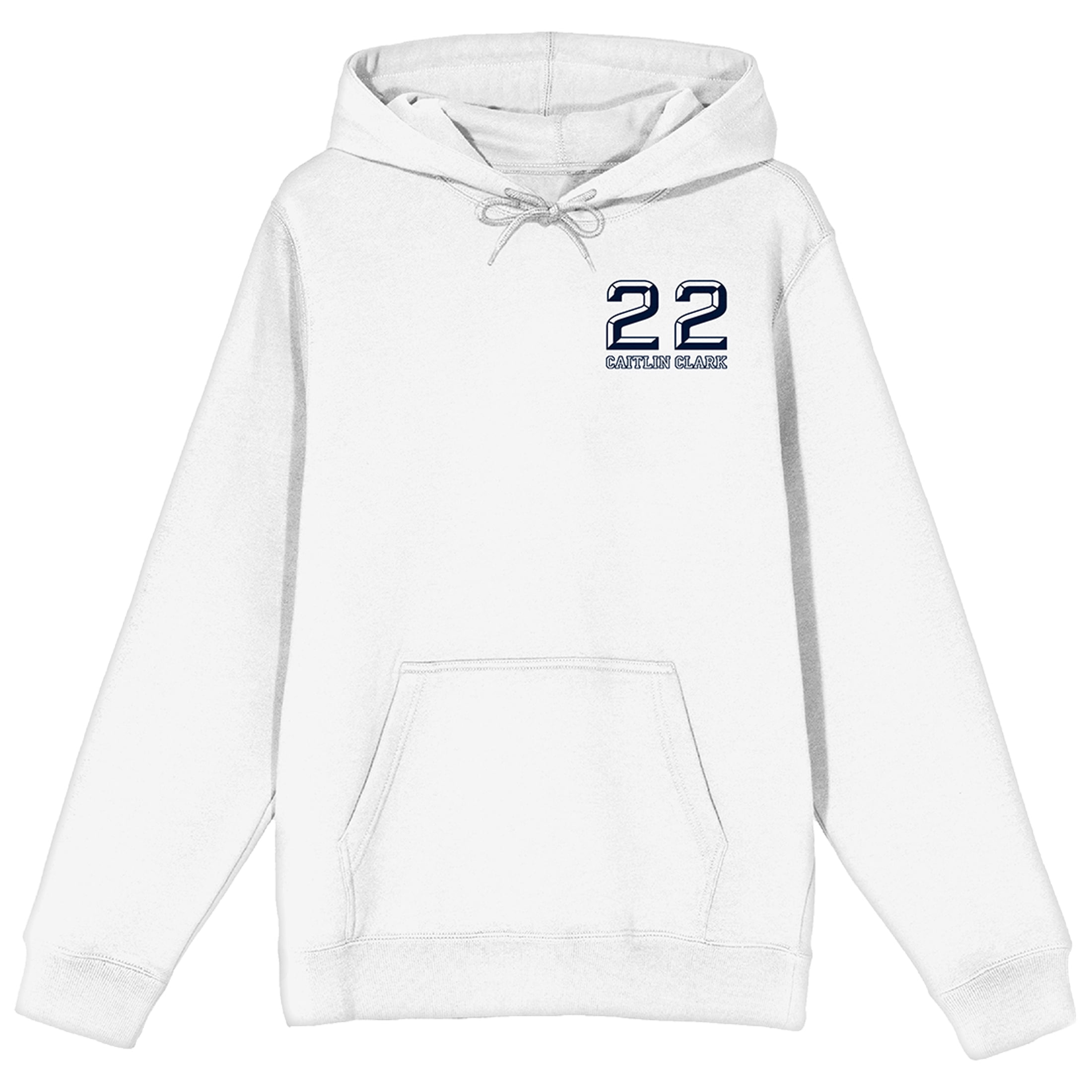 WNBA Caitlin Clark 22 Women's White Long Sleeve Hooded Sweatshirt-XXL ...