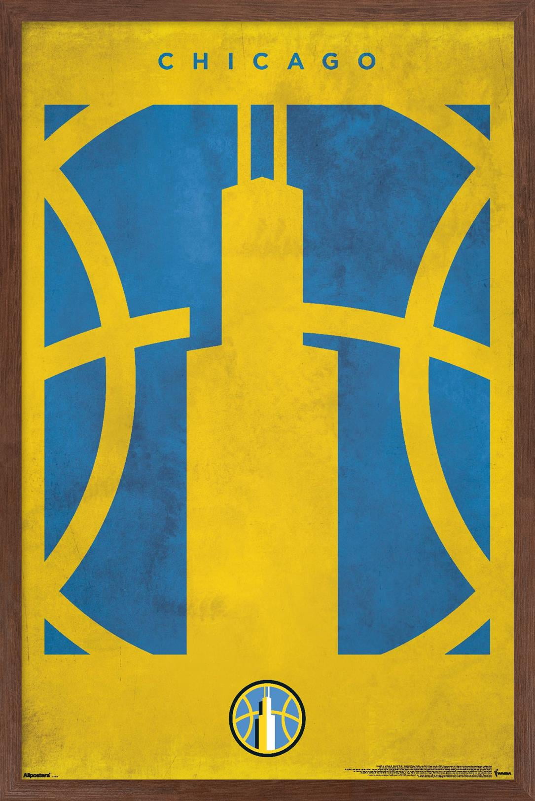 WNBA Chicago Sky - Logo 25 Wall Poster, 14.725" x 22.375" Framed ...