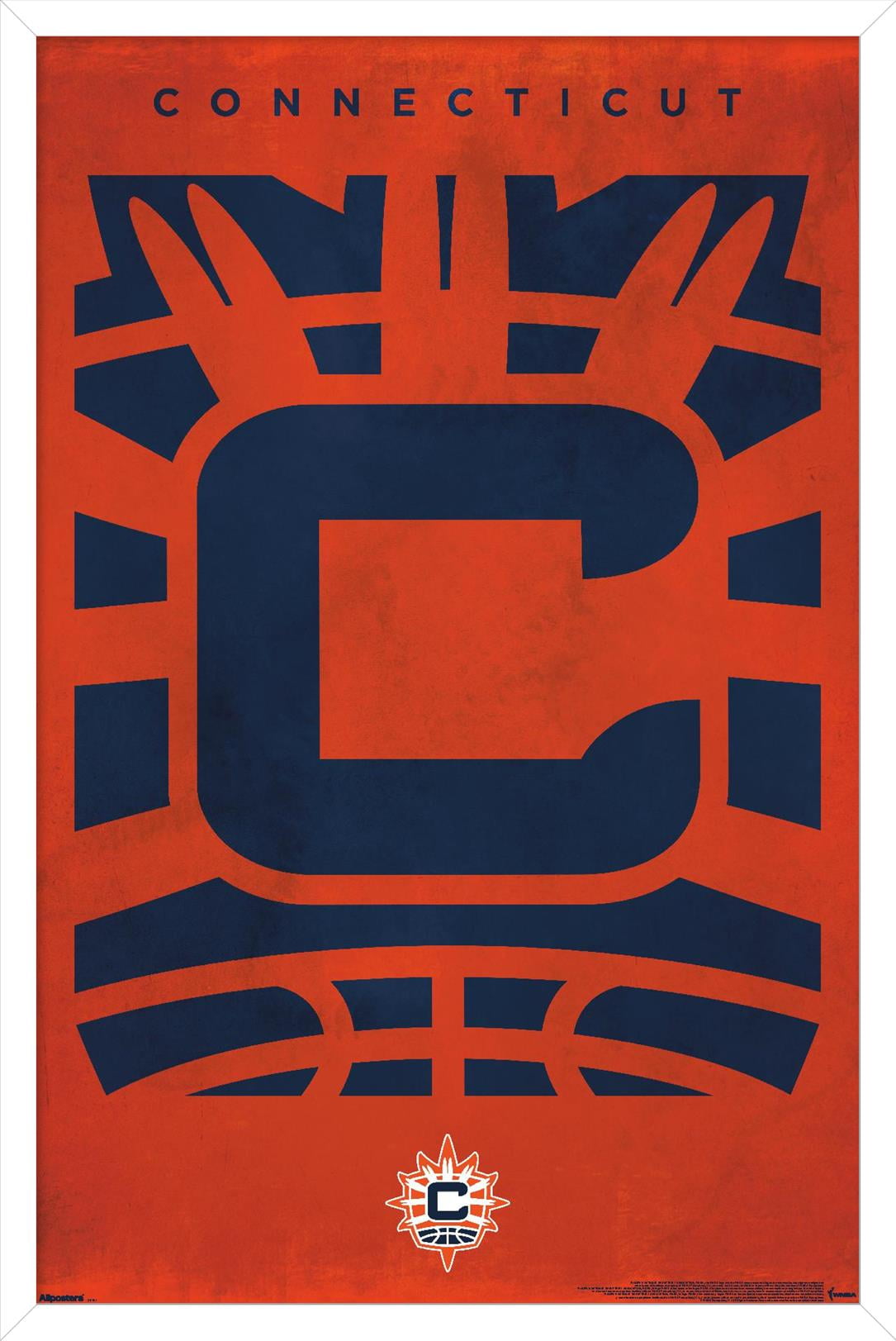 WNBA Connecticut Sun - Logo 25 Wall Poster, 14.725" x 22.375" Framed ...