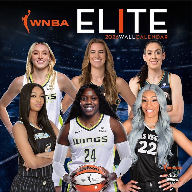 WNBA Elite 2026 12x12 Wall Calendar, (Paperback) - Walmart.com