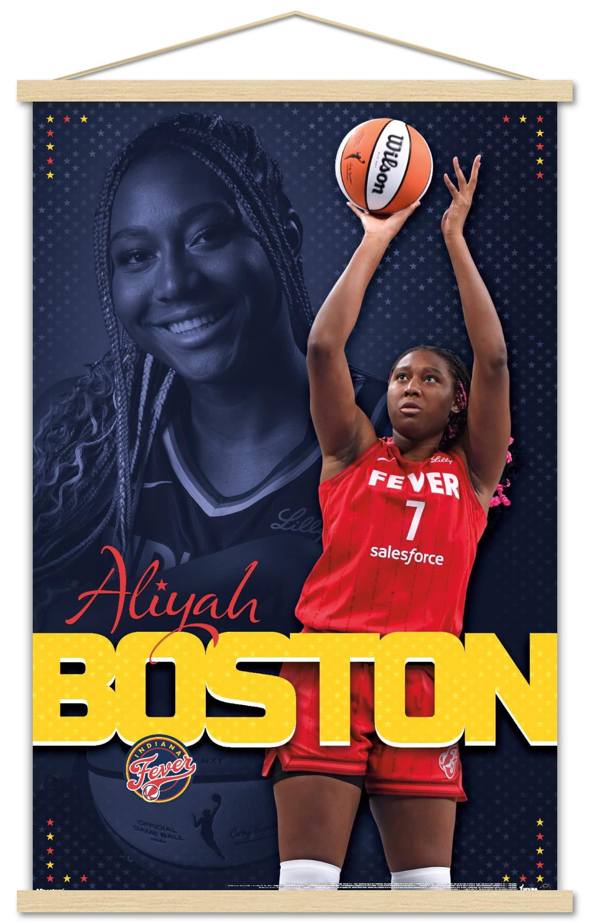 WNBA Indiana Fever - Aliyah Boston 25 Wall Poster with Magnetic Frame ...
