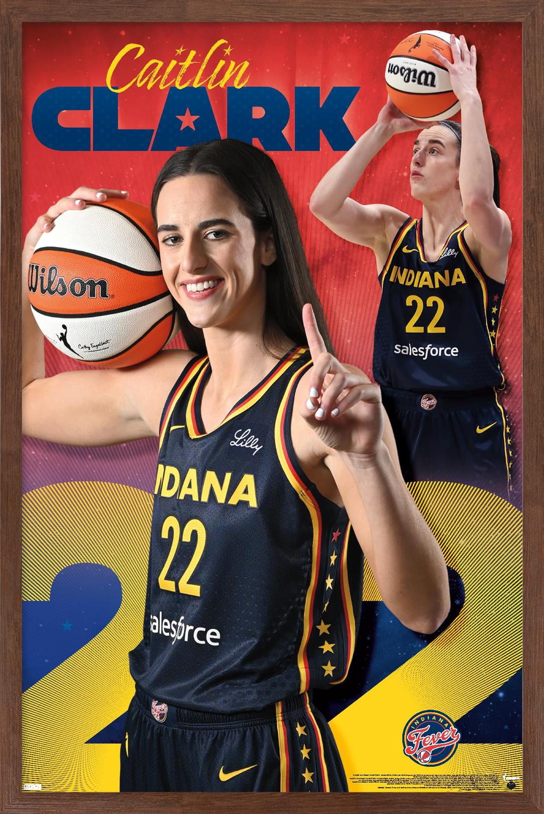 WNBA Indiana Fever - Caitlin Clark 24 Wall Poster, 14.725" x 22.375 ...