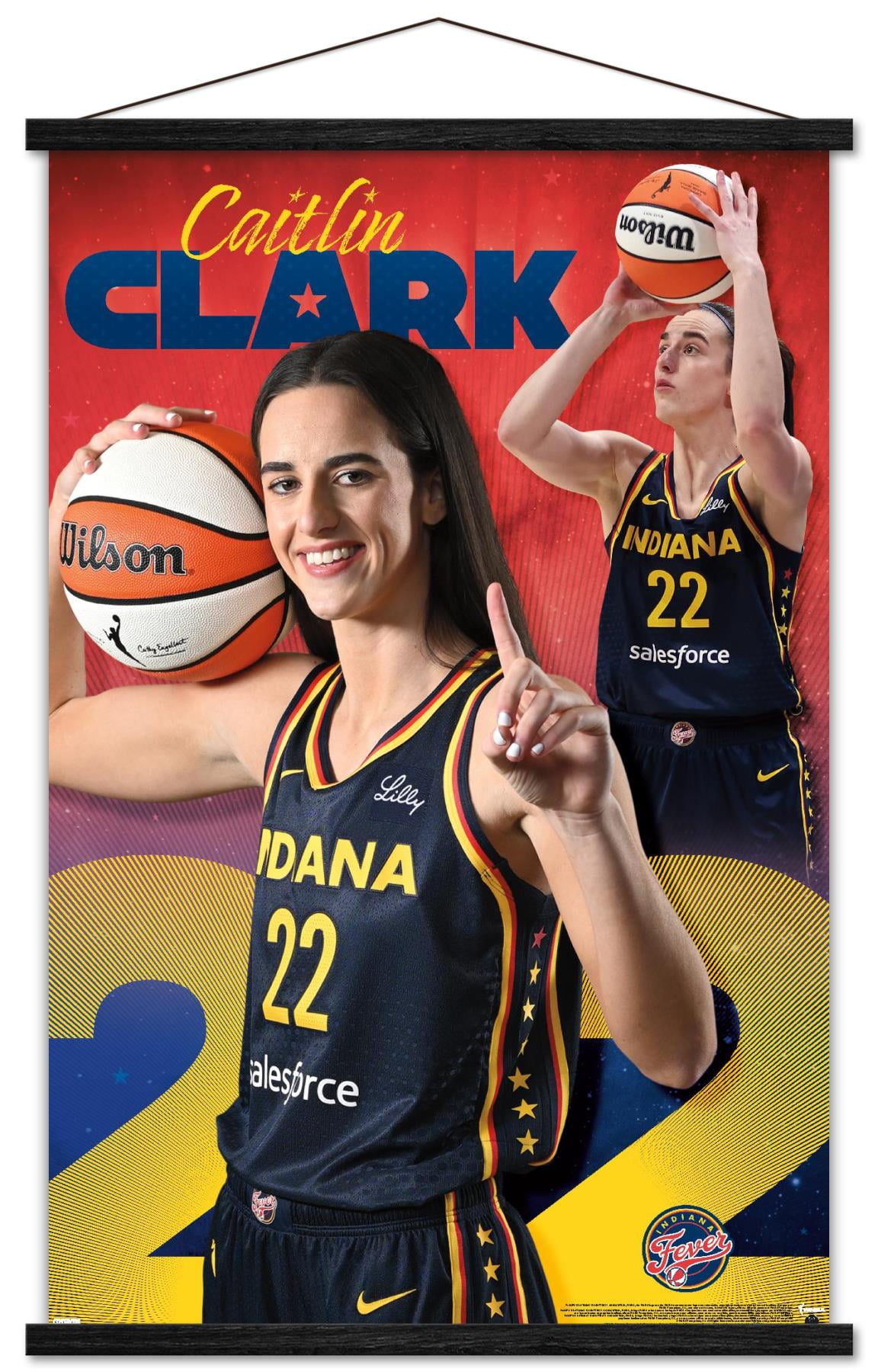WNBA Indiana Fever - Caitlin Clark 24 Wall Poster with Magnetic Frame ...