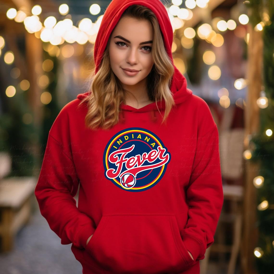 WNBA Indiana Fever Fan Base Hooded Sweater, Basketball Hoodie for Men ...