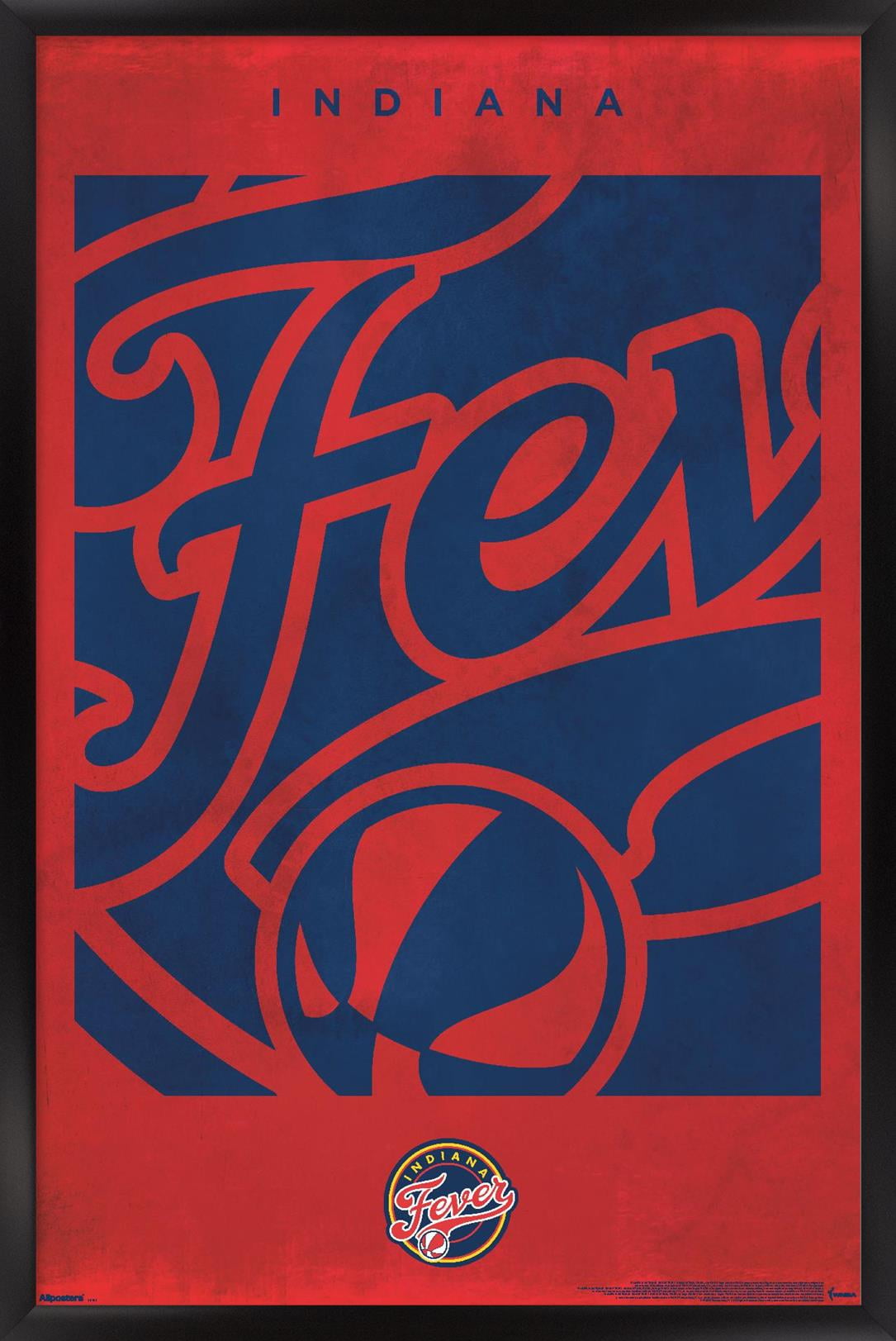 WNBA Indiana Fever - Logo 25 Wall Poster, 14.725" x 22.375" Framed ...