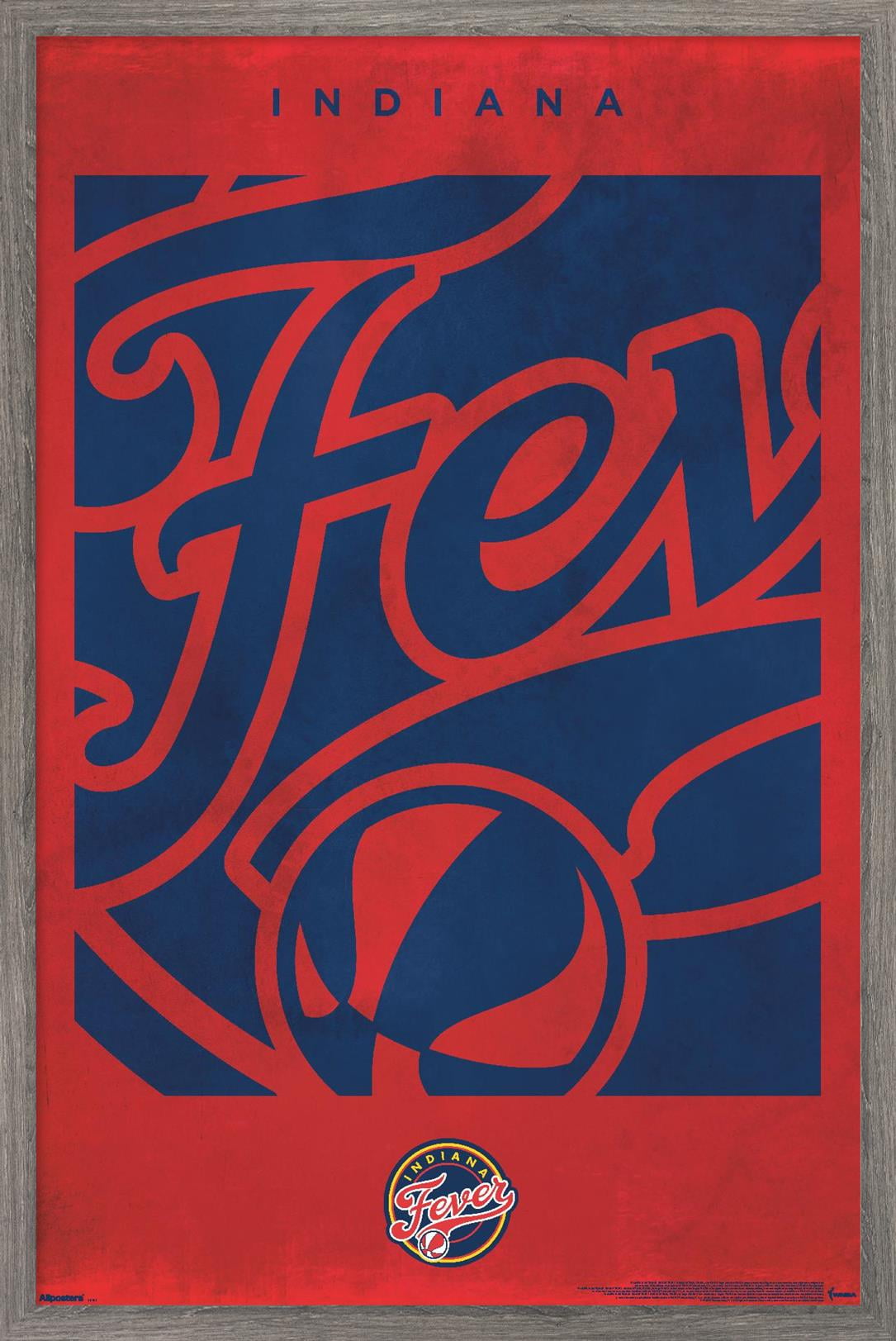 WNBA Indiana Fever - Logo 25 Wall Poster, 14.725" x 22.375" Framed ...