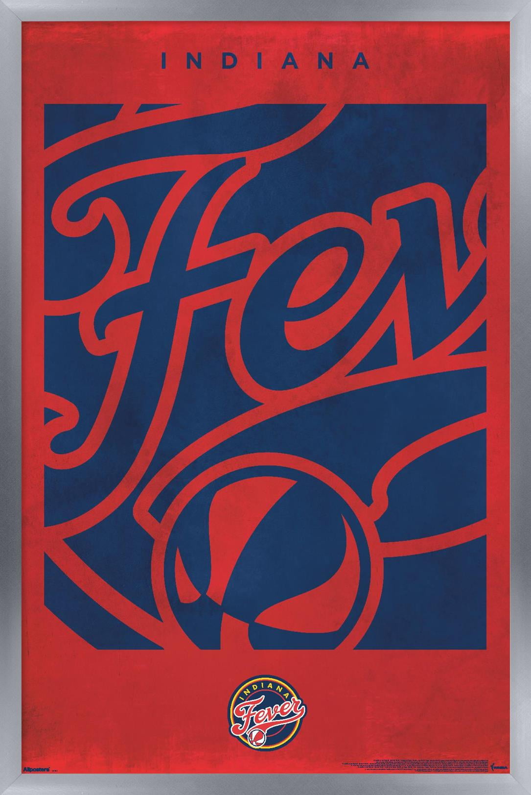 WNBA Indiana Fever - Logo 25 Wall Poster, 22.375" x 34" Framed ...