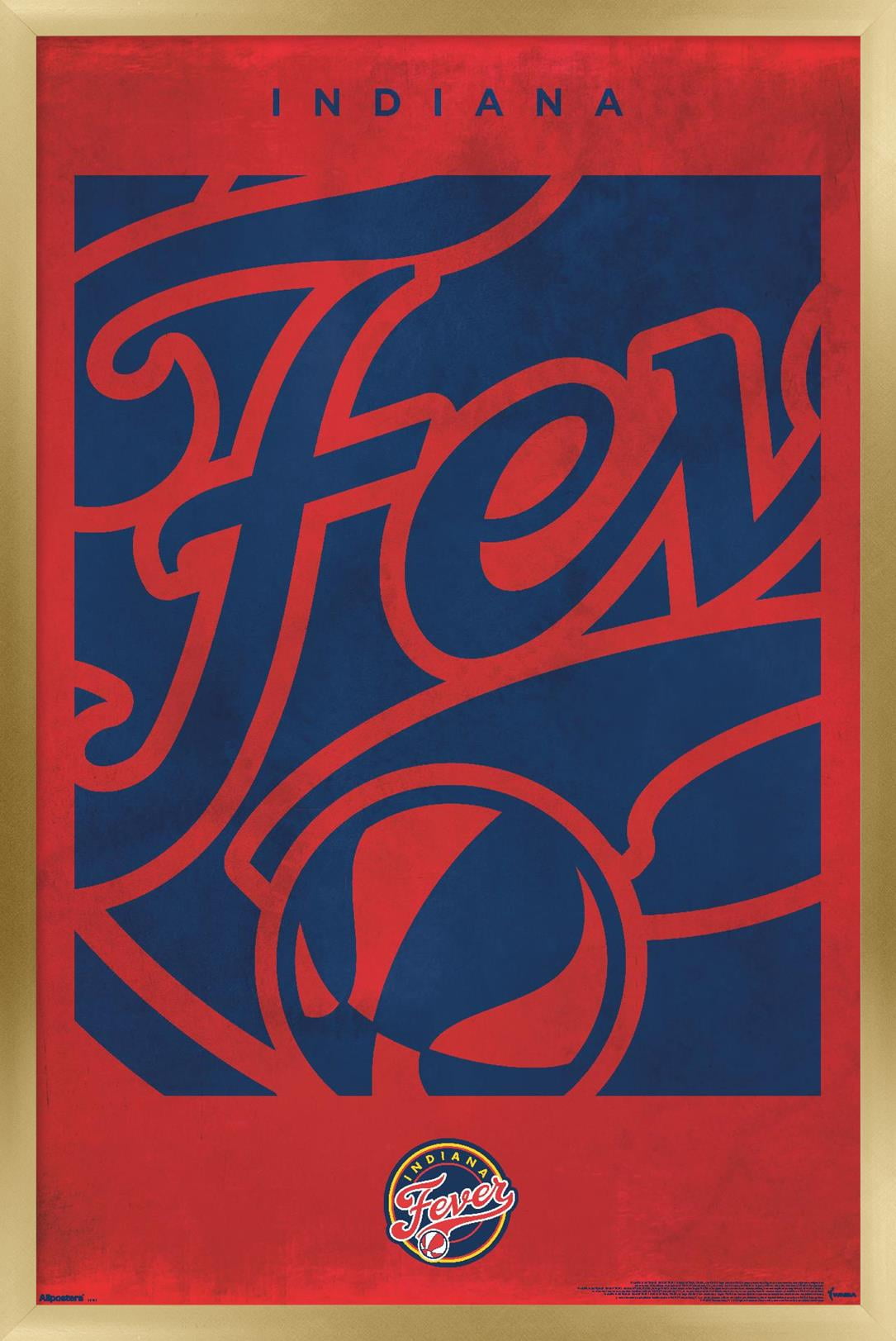 WNBA Indiana Fever - Logo 25 Wall Poster, 22.375" x 34" Framed ...