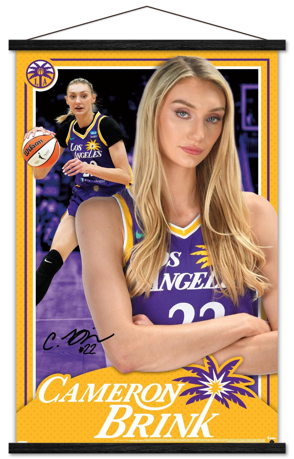 WNBA Los Angeles Sparks - Cameron Brink 24 Wall Poster with Magnetic ...