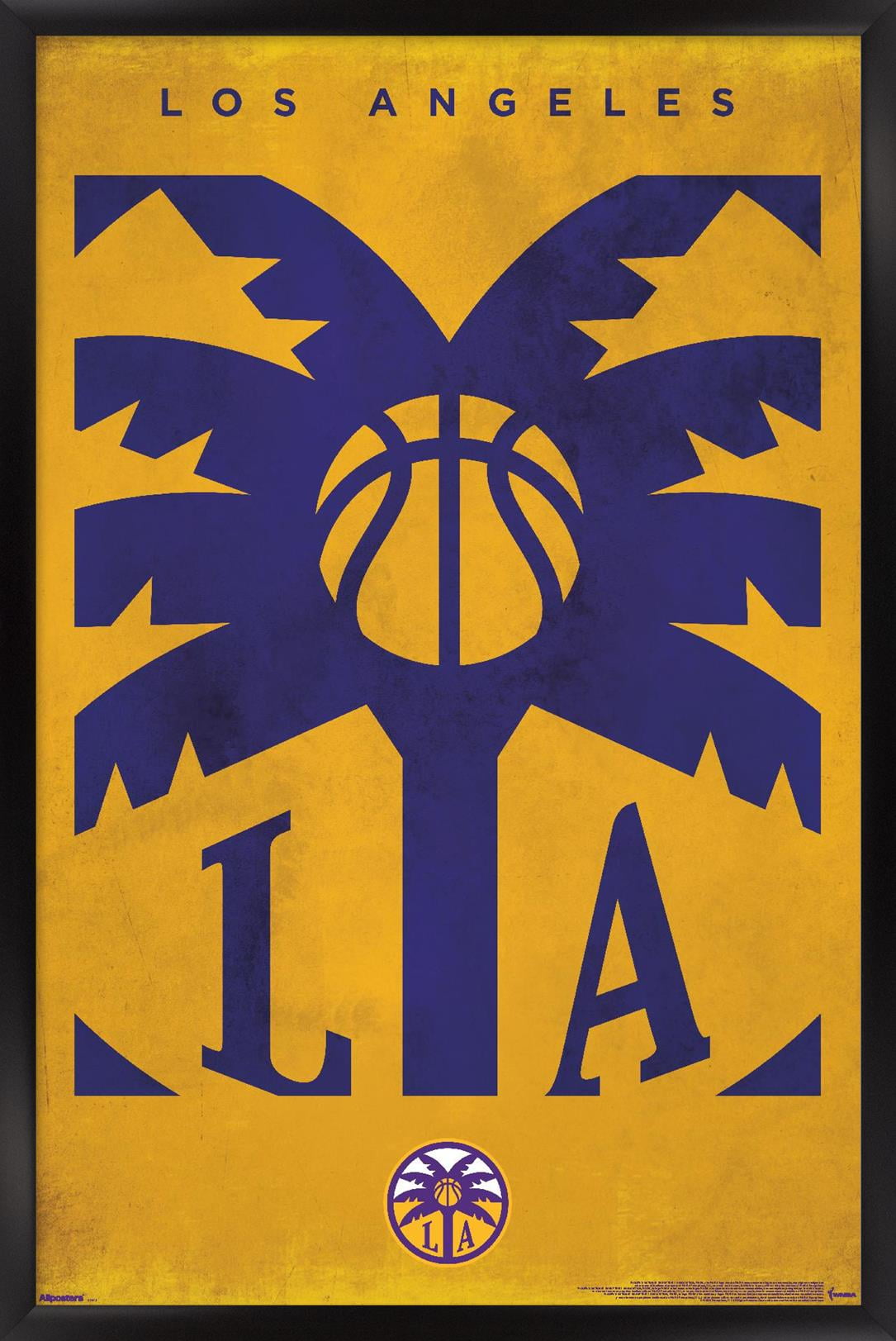 WNBA Los Angeles Sparks - Logo 25 Wall Poster, 22.375" x 34" Framed ...