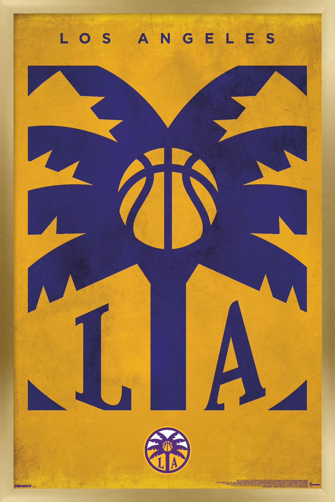 WNBA Los Angeles Sparks - Logo 25 Wall Poster, 22.375" x 34" Framed ...