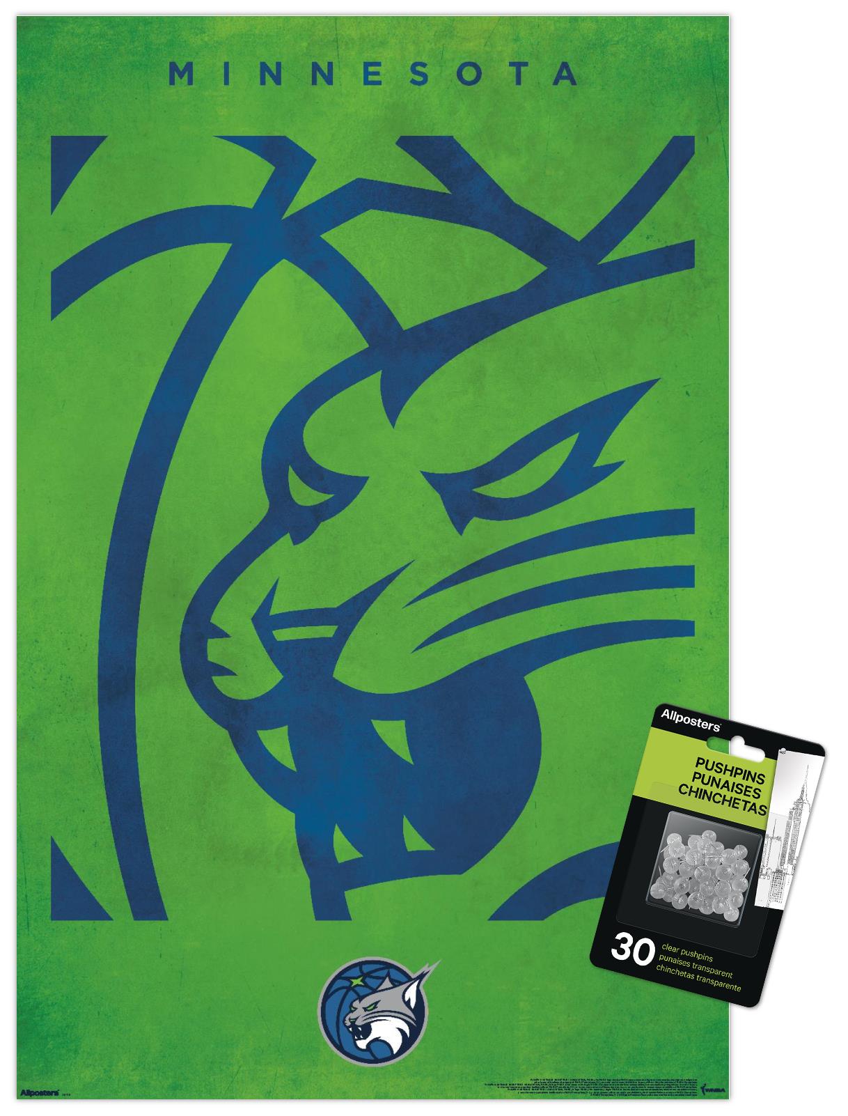 WNBA Minnesota Lynx - Logo 25 Wall Poster with Push Pins, 14.725" x 22. ...