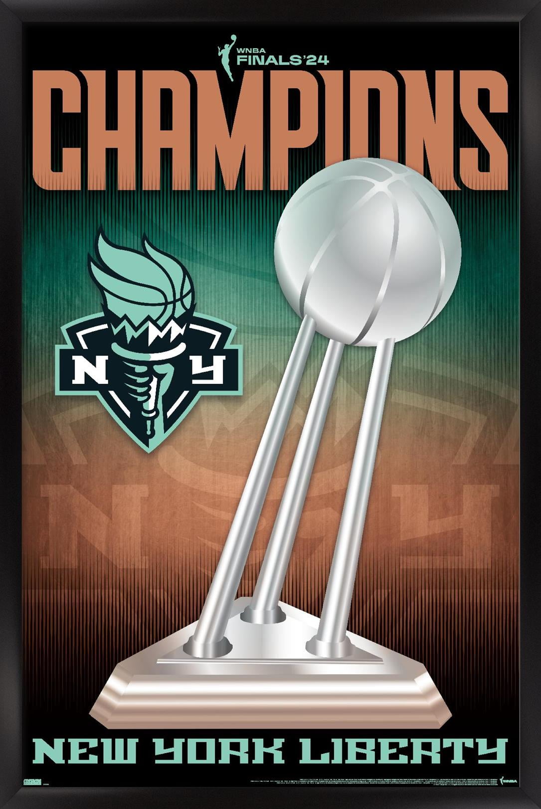 WNBA New York Liberty - 2024 WNBA Finals Team Logo Wall Poster, 22.375 ...