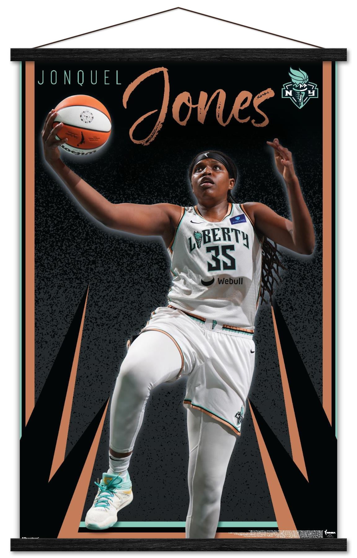 WNBA New York Liberty - Jonquel Jones 25 Wall Poster with Magnetic ...