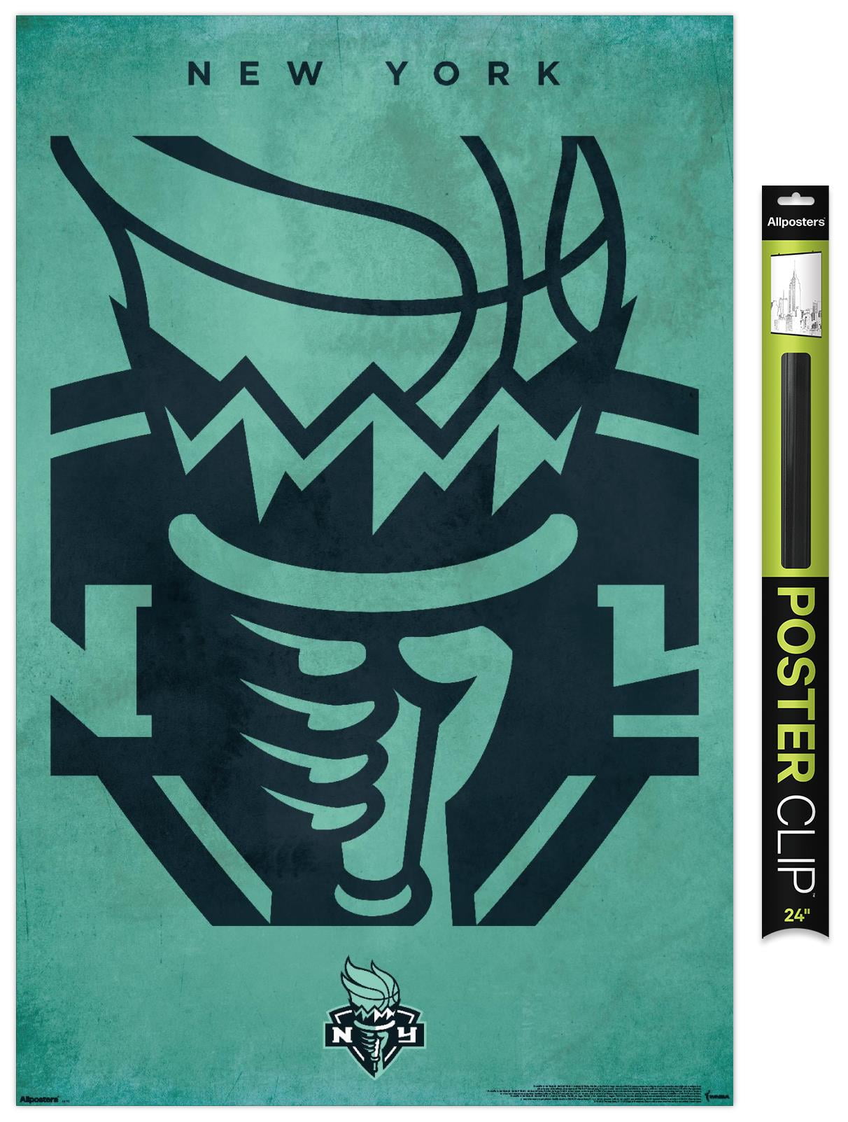 WNBA New York Liberty - Logo 25 Wall Poster, 22.375" x 34" - Walmart.com
