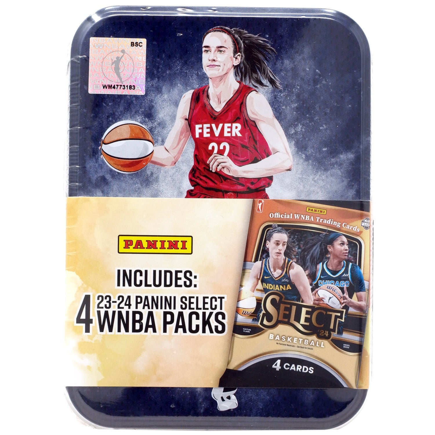 WNBA Panini Prizm Caitlin Clark Trading Card COLLECTOR Tin (4 Packs ...