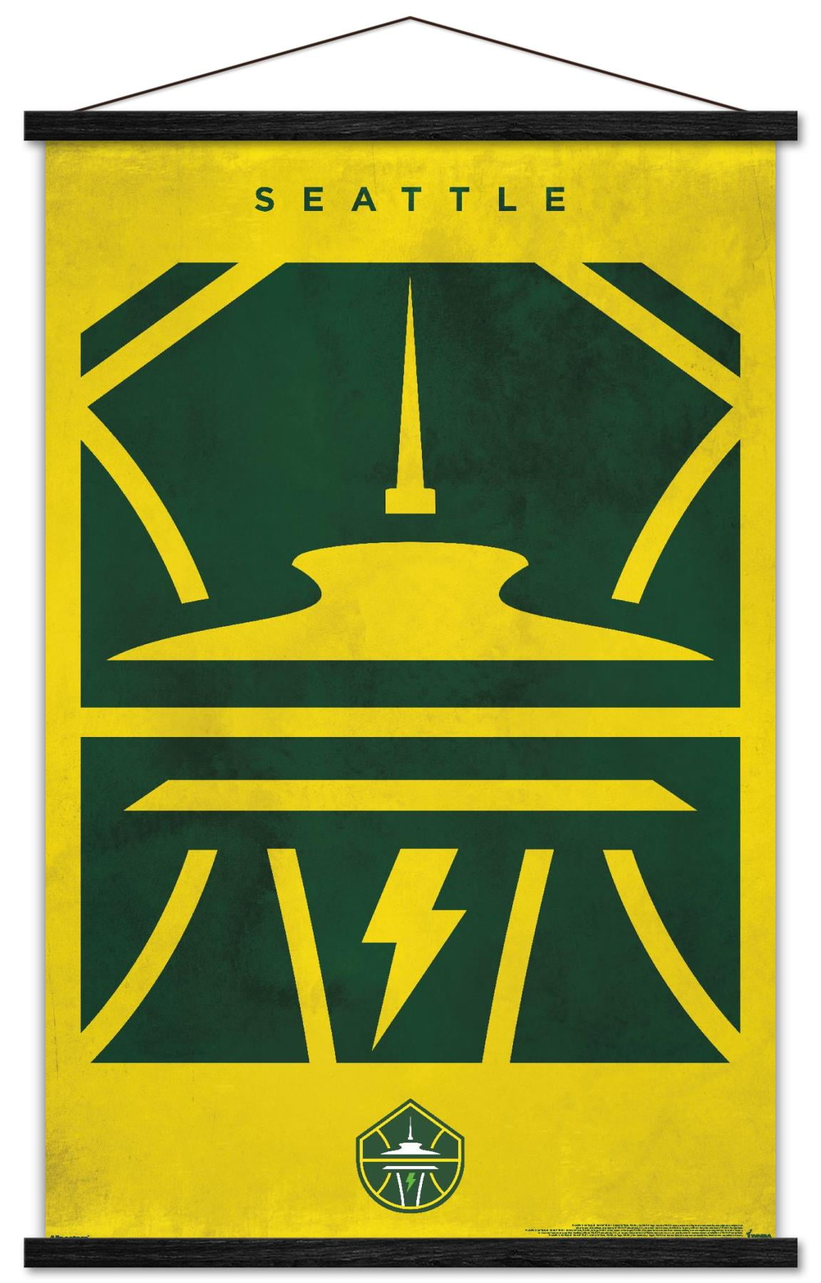 WNBA Seattle Storm - Logo 25 Wall Poster with Magnetic Frame, 22.375" x ...