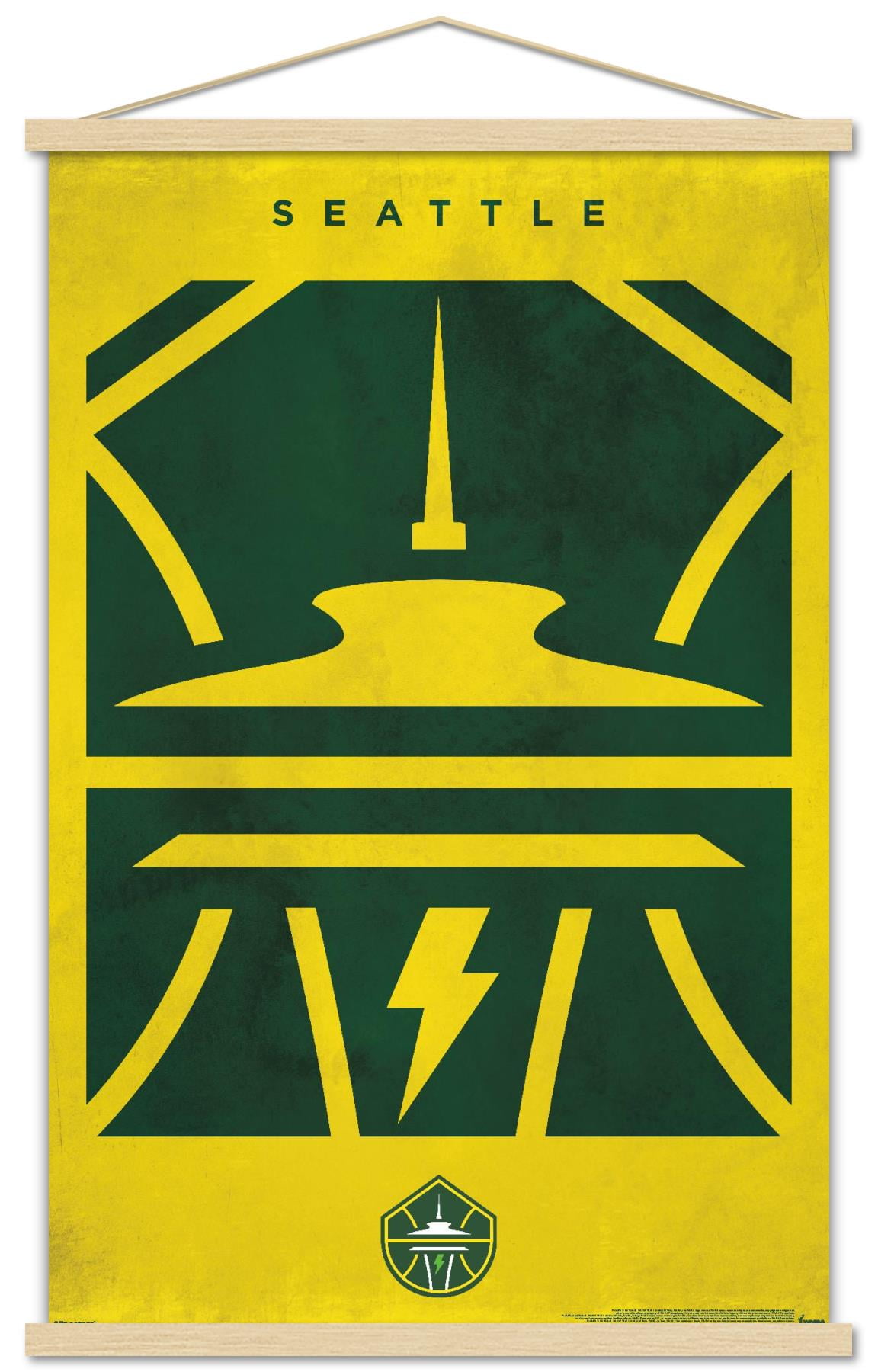 WNBA Seattle Storm - Logo 25 Wall Poster with Magnetic Frame, 22.375" x ...