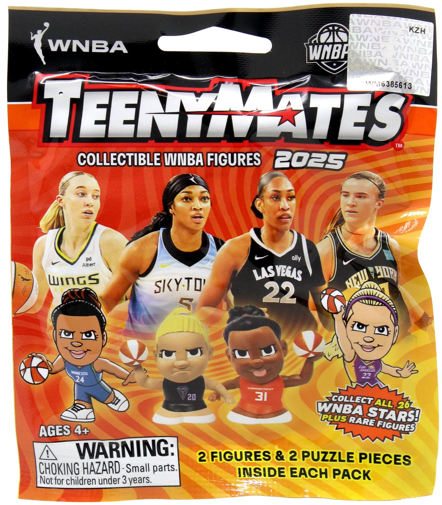 WNBA TeenyMates 2025 Women's Basketball Mystery Pack (2 RANDOM Figures ...