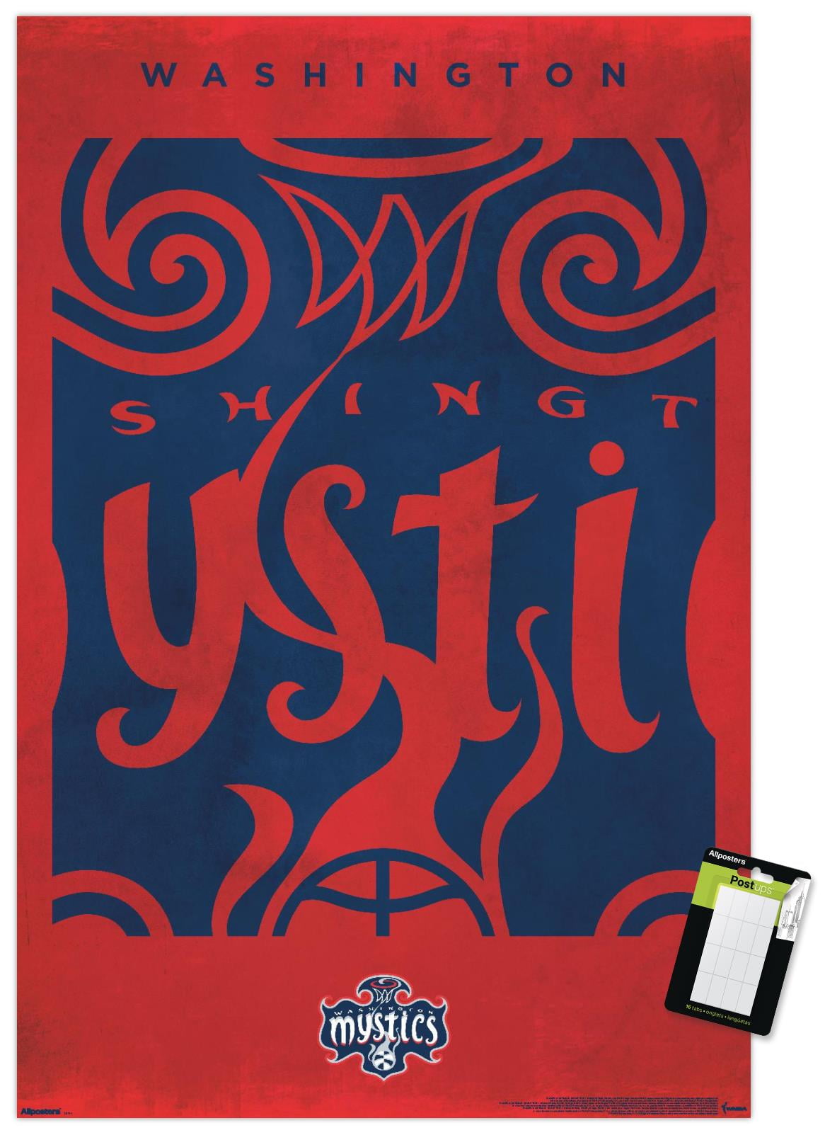 WNBA Washington Mystics - Logo 25 Wall Poster, 14.725" x 22.375 ...