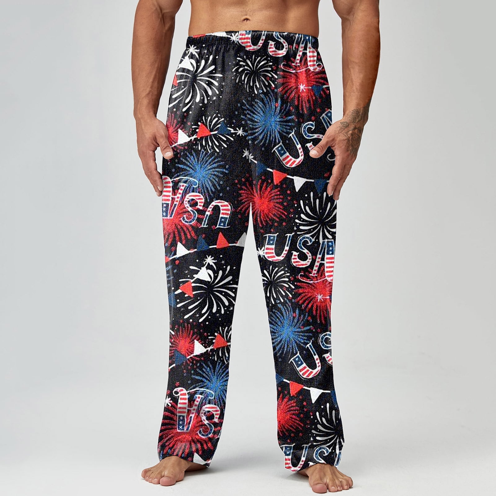 WNEGSTG 4th of July Mens Pajama Pants Men Spring Summer Independence ...
