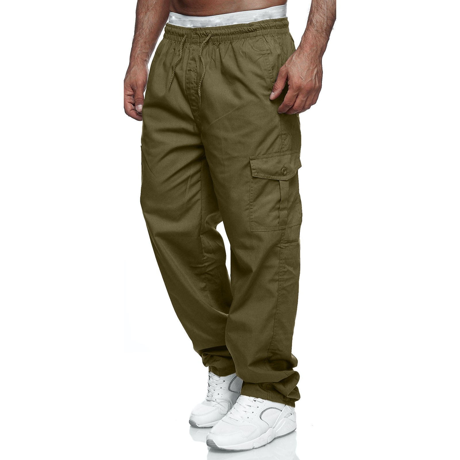 Wnegstg Cargo Pants For Men Versatile All Season Multi Pocket Zip