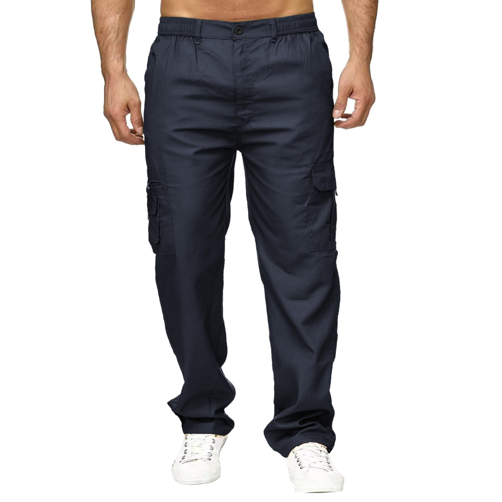 Wnegstg Cargo Pants For Men Versatile All Season Multi Pocket Zip