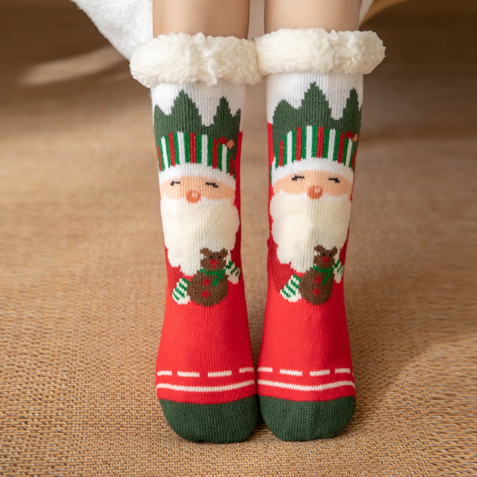 WNEGSTG Christmas Socks, Red Christmas Candy Stocking Stuffers, Womens ...