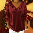 WNEGSTG Long Sleeve Shirts For Women Velvet Tops Long Sleeve Button ...