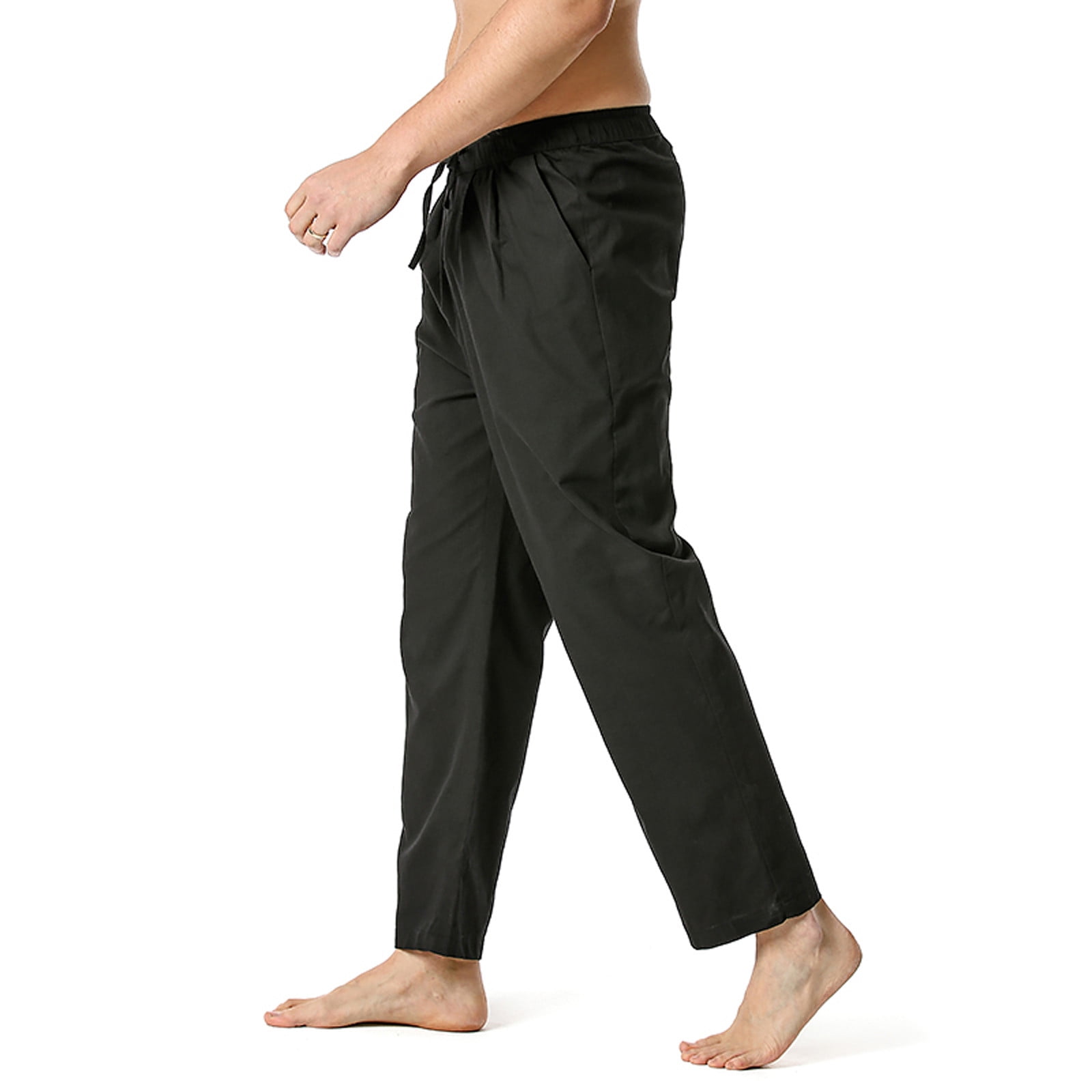 Wnegstg Mens Pajama Pants Lightweight Mens Elastic Casual Home Waist