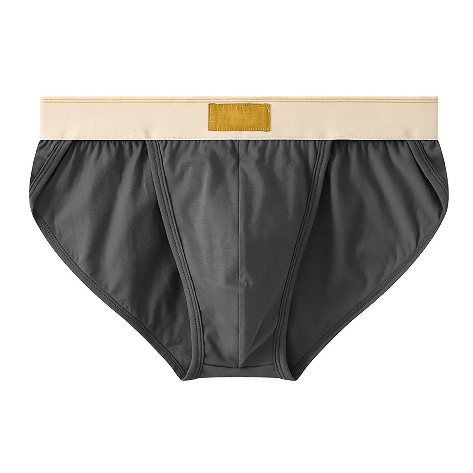 Wnegstg Mens Underwear Micro Brief Mens Loose Solid Color Contrast