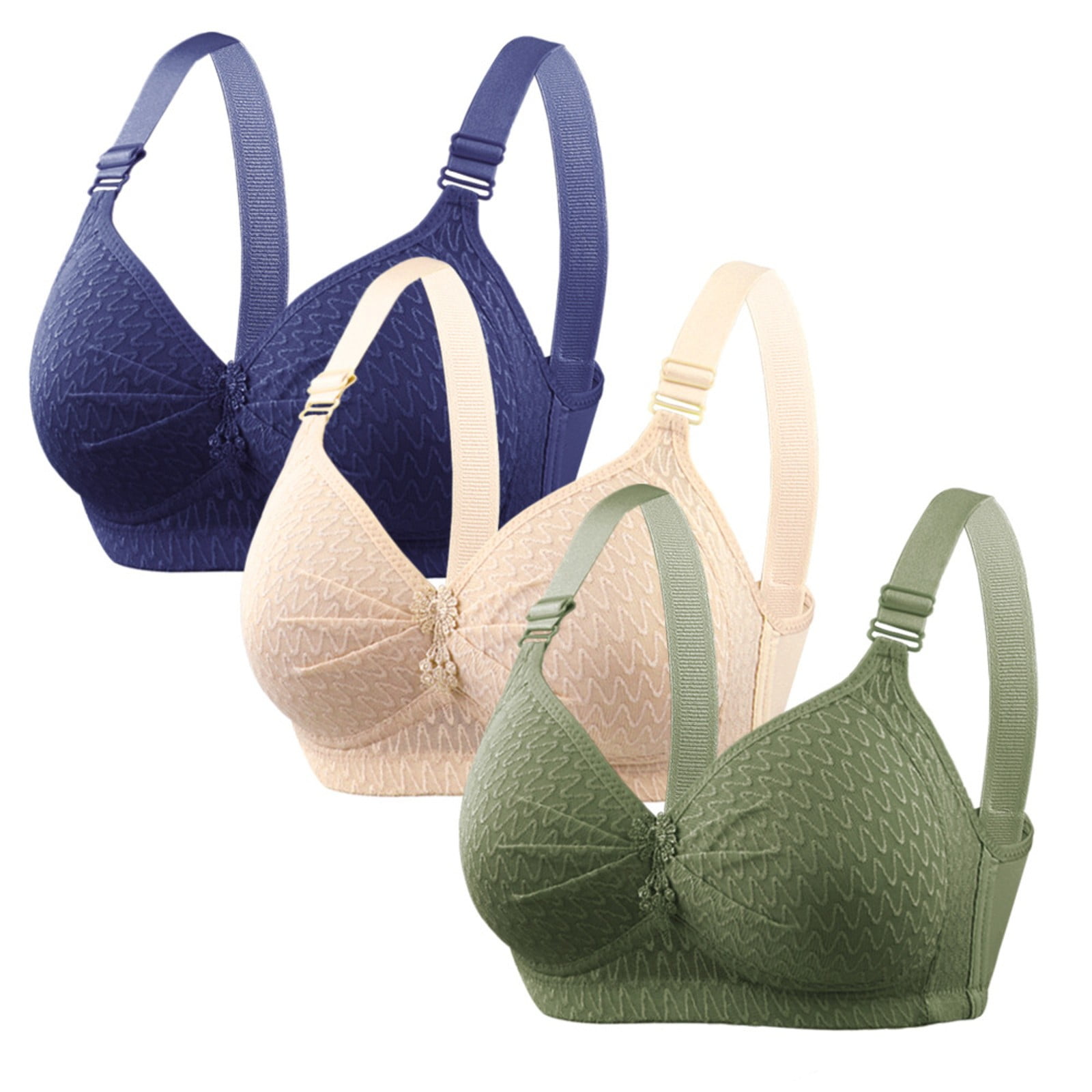 WNEGSTG Red Push Up Bra, Bras for Older Women Comfy Convenient Front ...