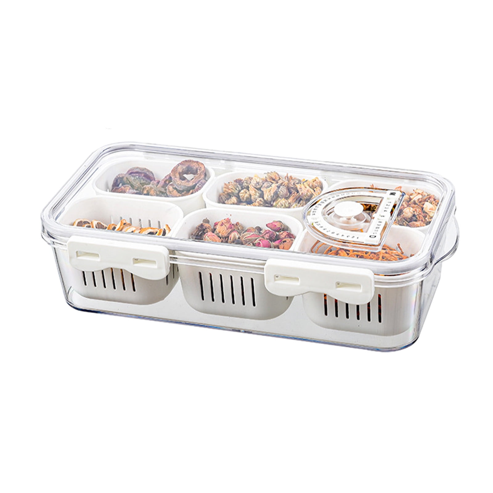 WNEXOPE 6-Compartment Airtight Fresh Food Storage Containers for Fridge ...