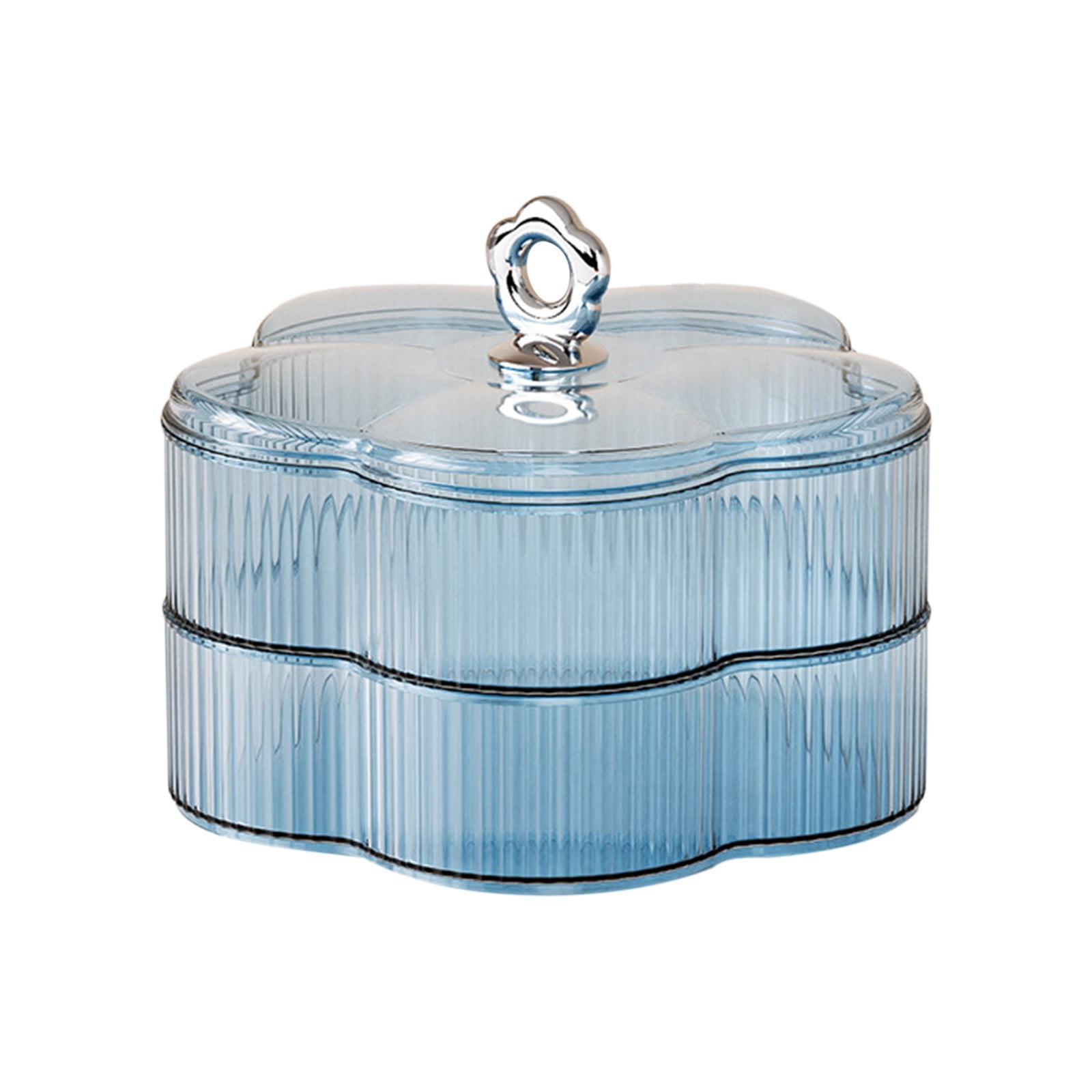 WNEXOPE Divided Serving Tray with Lid - Plastic Food Organizer for ...