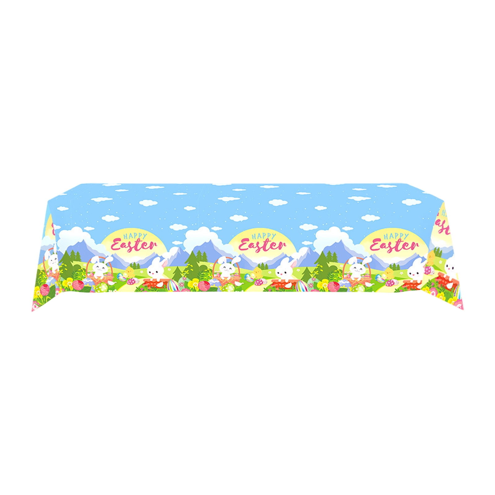 WNEXOPE Easter Themed Painted Disposable Tablecloth - 86.61 x 51.18 ...