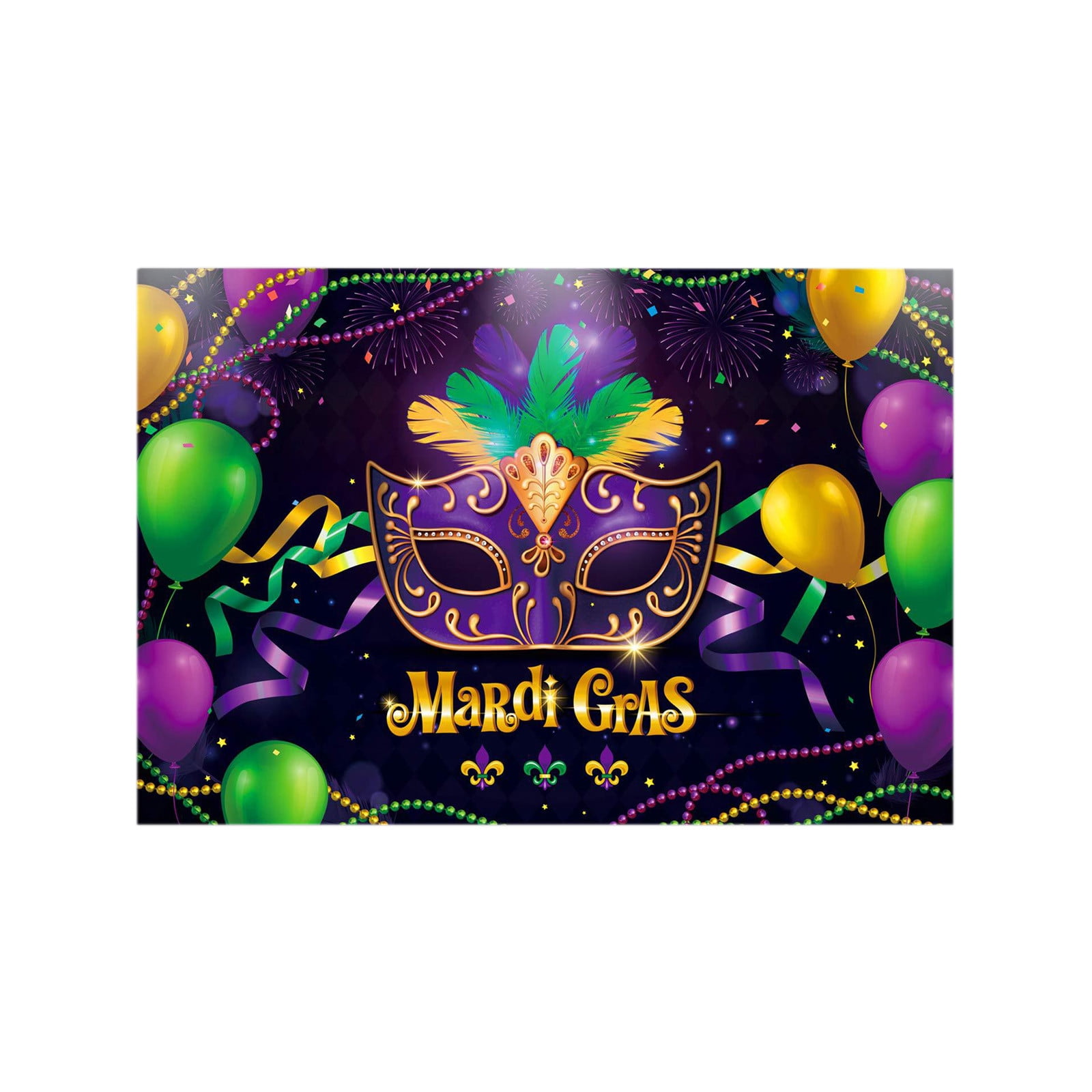 WNEXOPE Mardi Gras Background Cloth - Masquerade Carnival Theme ...