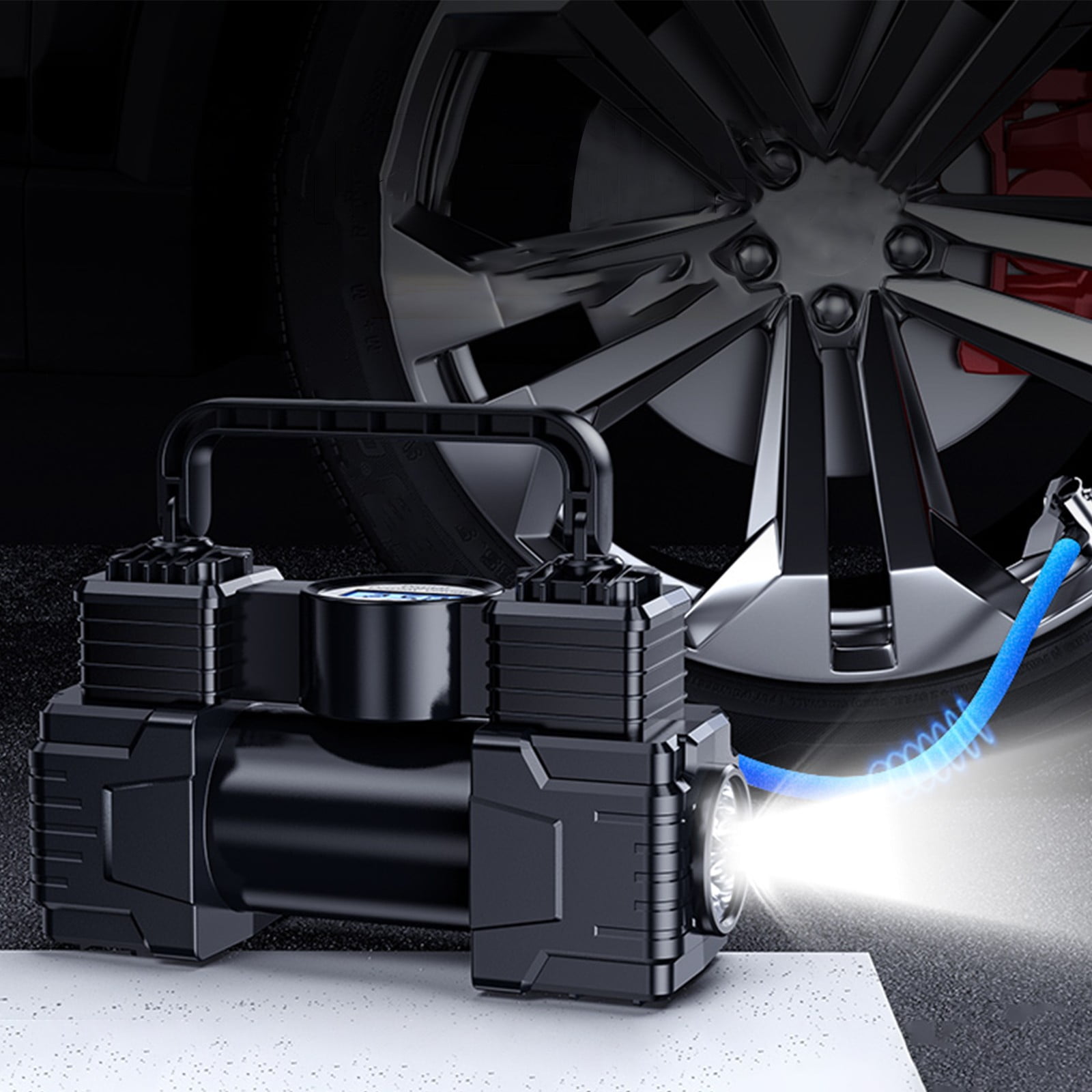 WNEXOPE Portable High-Power Double-Cylinder Car Tire Inflator Pump ...