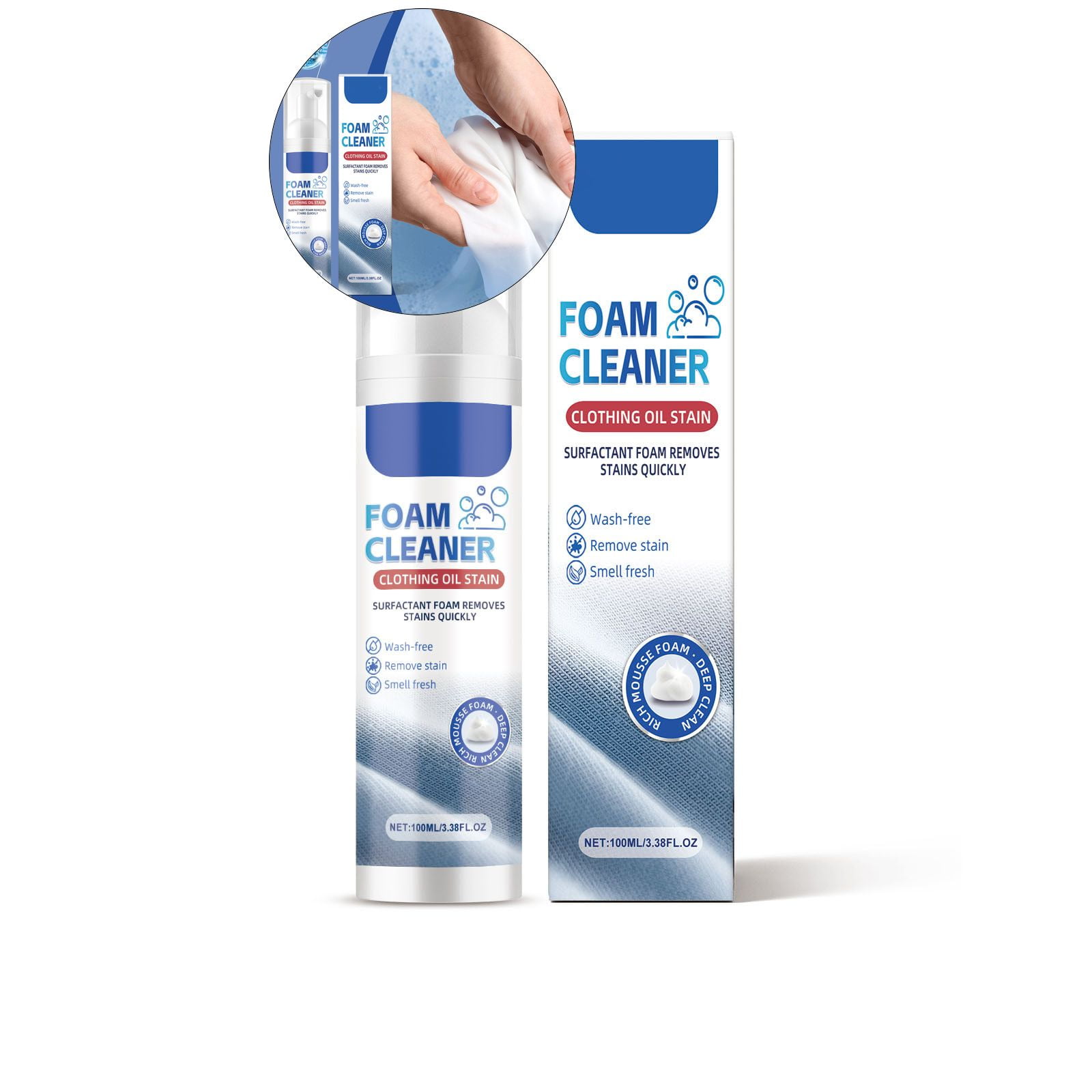 WNFJR 100ml Dry Stain Remover Spray - Quick-Action, No-Rinse Cleaning ...