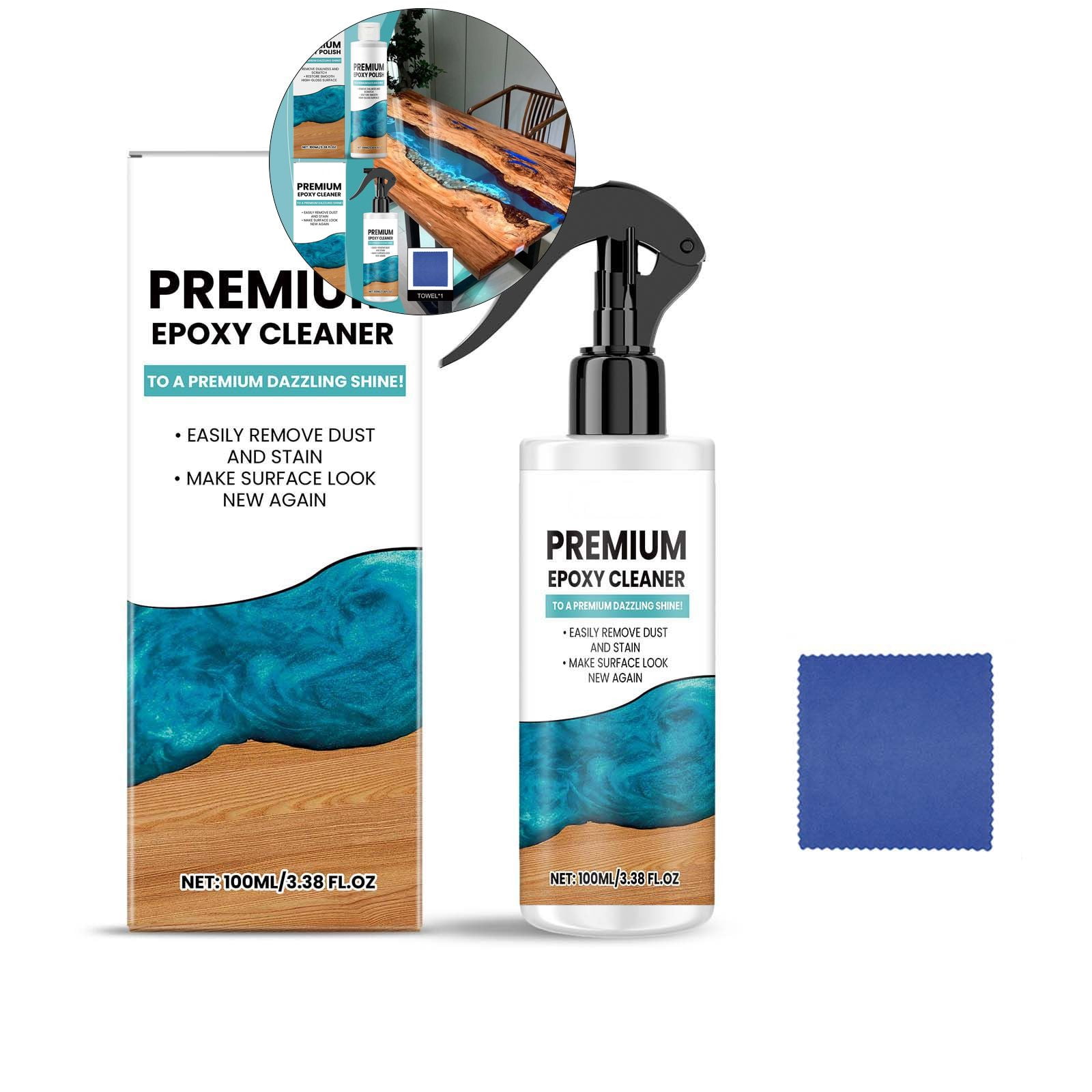 WNFJR 100ml Epoxy Resin Cleaner - Multifunctional Stain & Grease ...