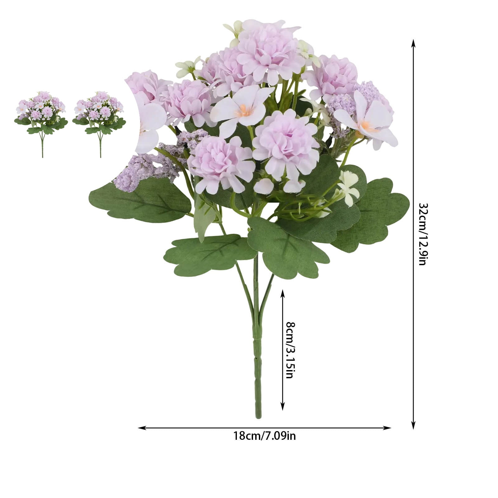 WNFJR 2 Pcs Artificial Flowers for Outdoor Indoor Home Decor, Garden ...