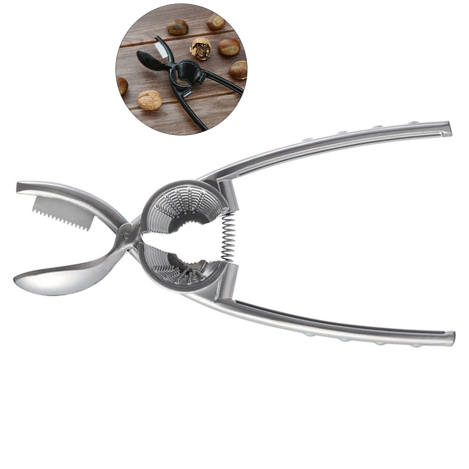 WNFJR 2-in-1 Nut Cracker Walnut, Nutcracker Tool Heavy Duty Nut Crackers for All Nuts, Aluminum ...