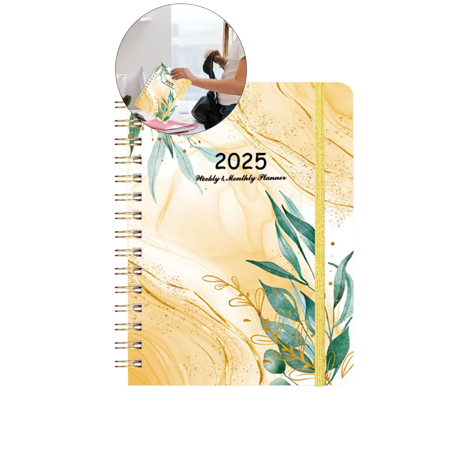 WNFJR 2025 Planner, Elastic Band Notebook Calendar Planner, January ...
