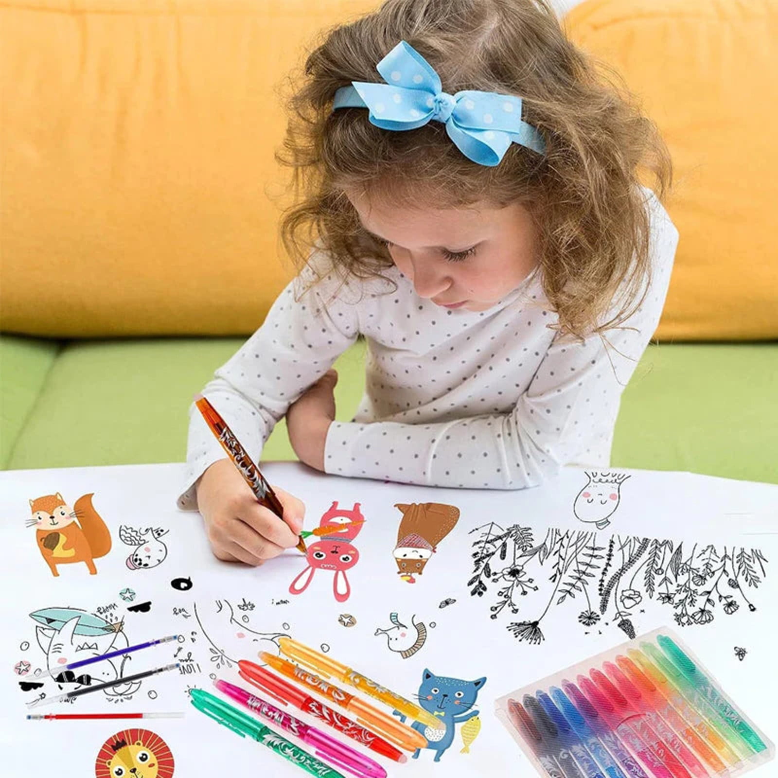 WNFJR 20ml Erasable Ballpoint Pen Set, 15 Assorted Colors with 0.5mm ...