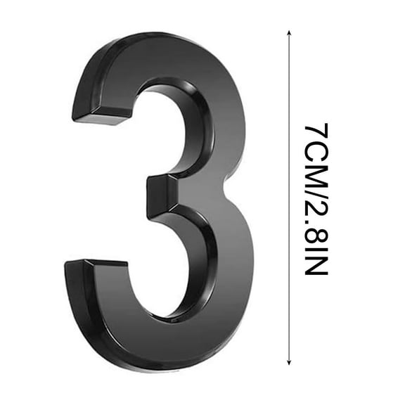 BAOPAI Modern 3D Metal House Numbers with Self-Adhesive Backing ...