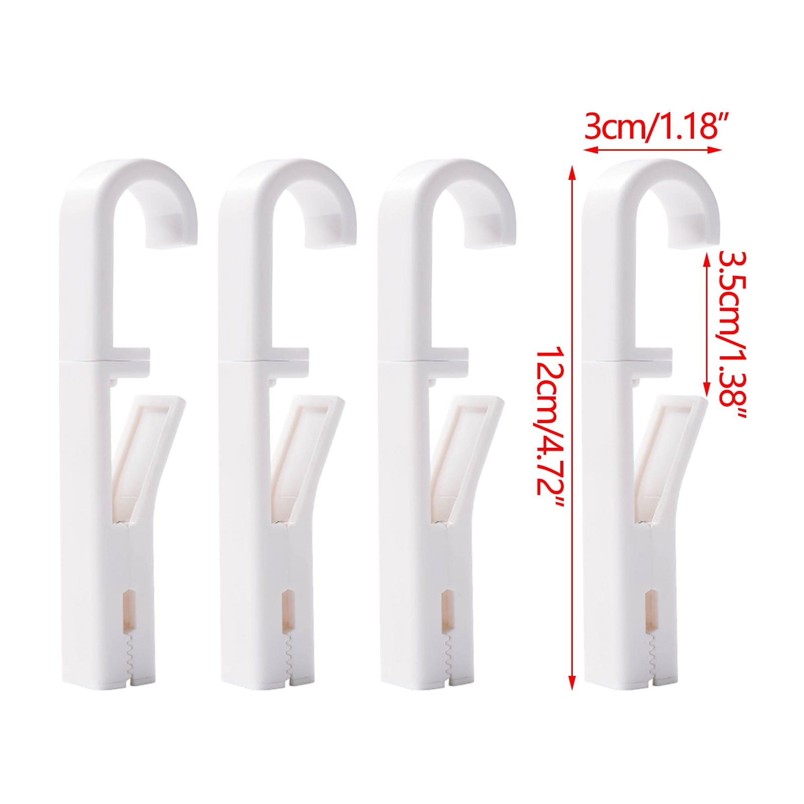 WNFJR 4-Pack Multifunctional 360° Rotating Hook Clip for Versatile ...