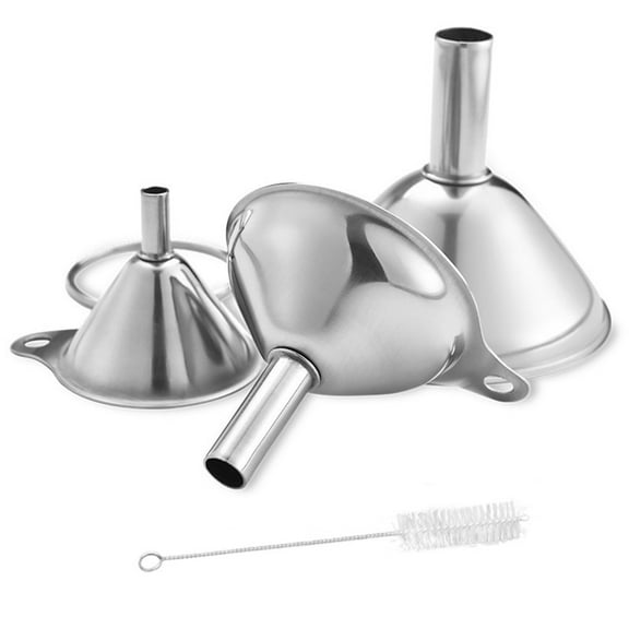 BMYJ Stainless Steel Funnel Three-piece Mini Funnel Kitchen Funnel ...