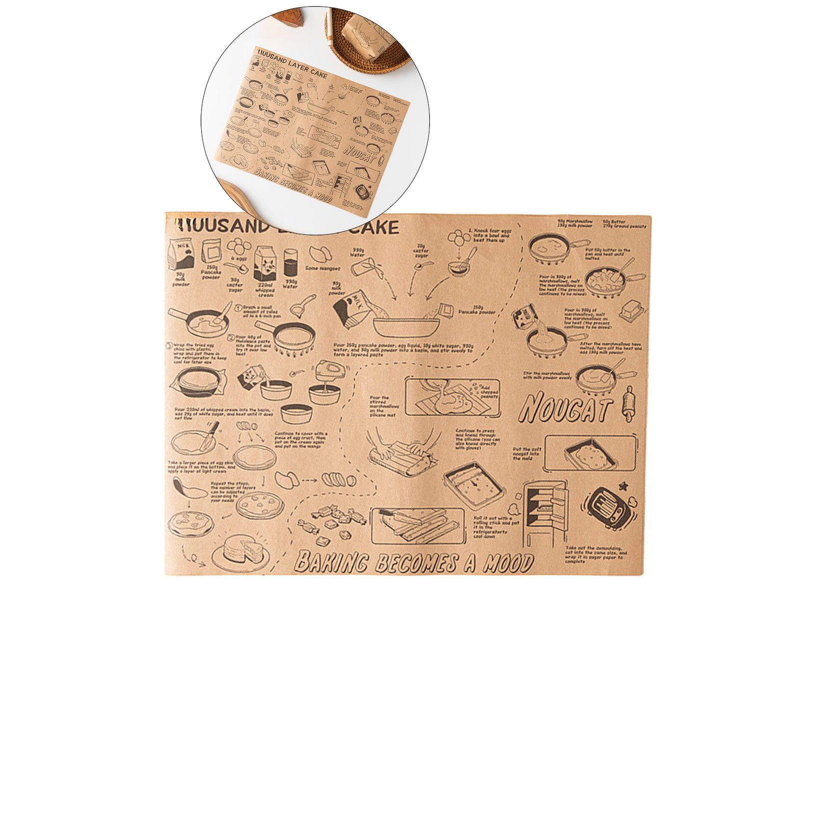 WNFJR 50 Pcs Deli Wax Paper Sheets for Food Basket Liners Old Newspaper ...