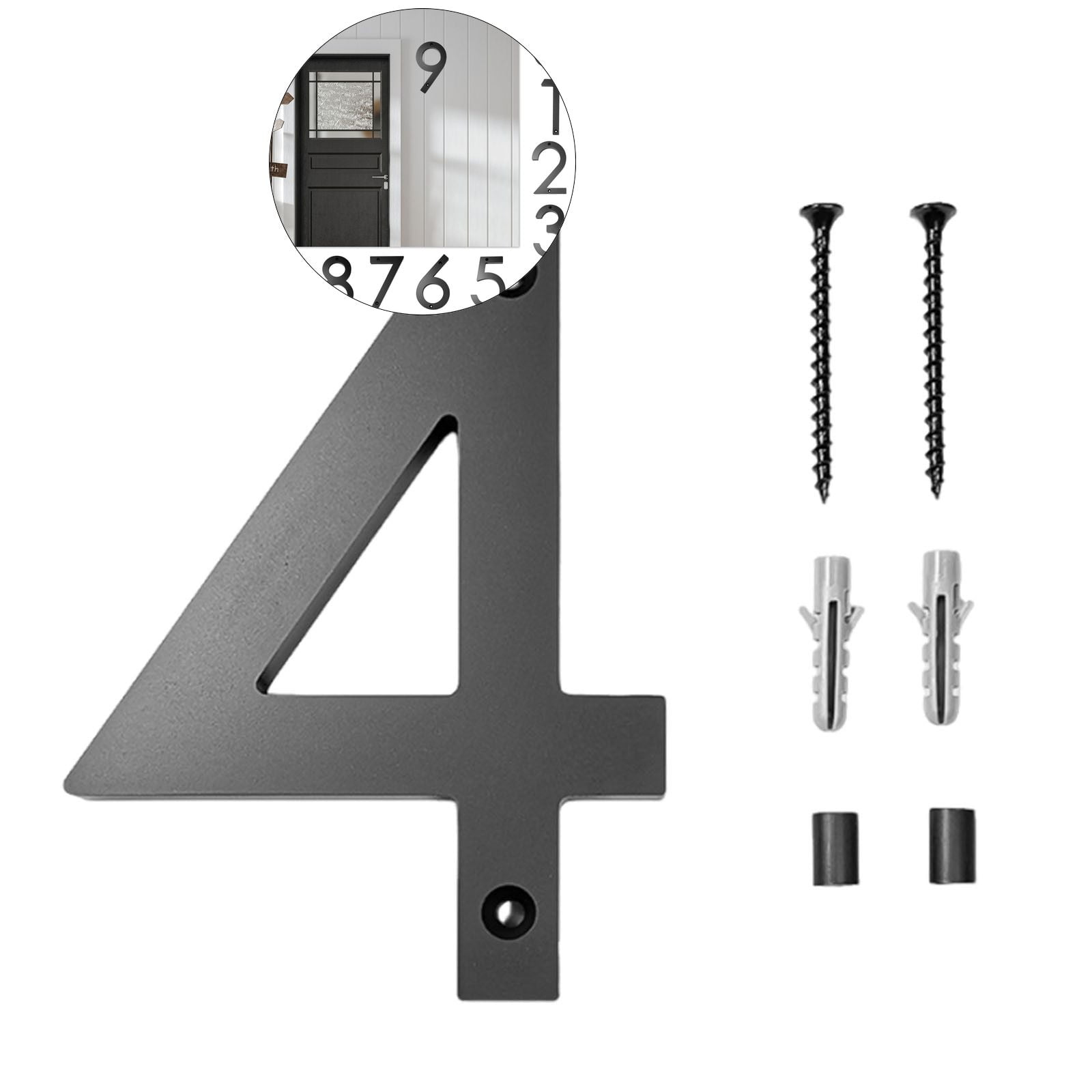 WNFJR 6 Inches House Numbers for Outside Modern House Address Numbers ...